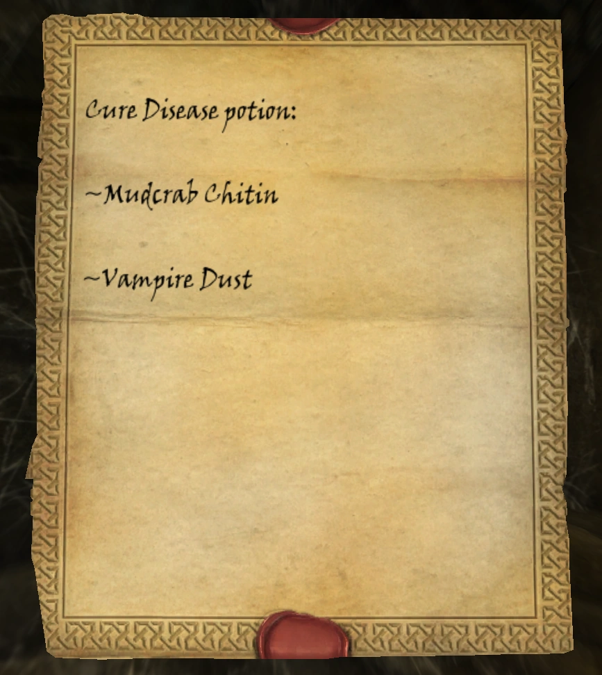 Cure Disease Potion Recipe The Elder Scrolls Wiki Cure Disease Potion Recipe The Elder Scrolls Wiki