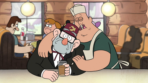 Image S1e20 Soos And Stan Having A Momentpng Gravity Falls Wiki