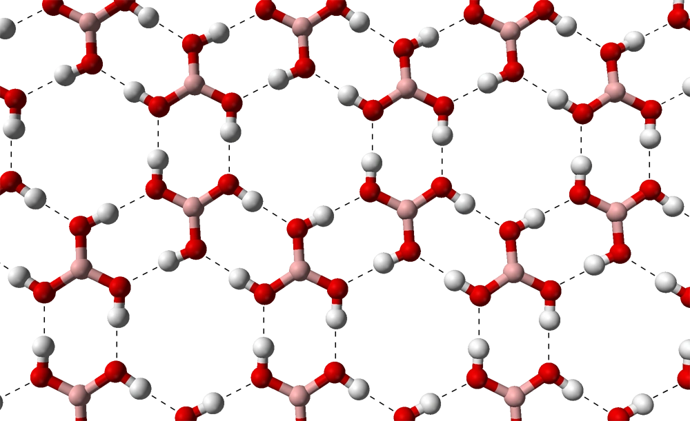 Boric-acid-layer-3D-balls