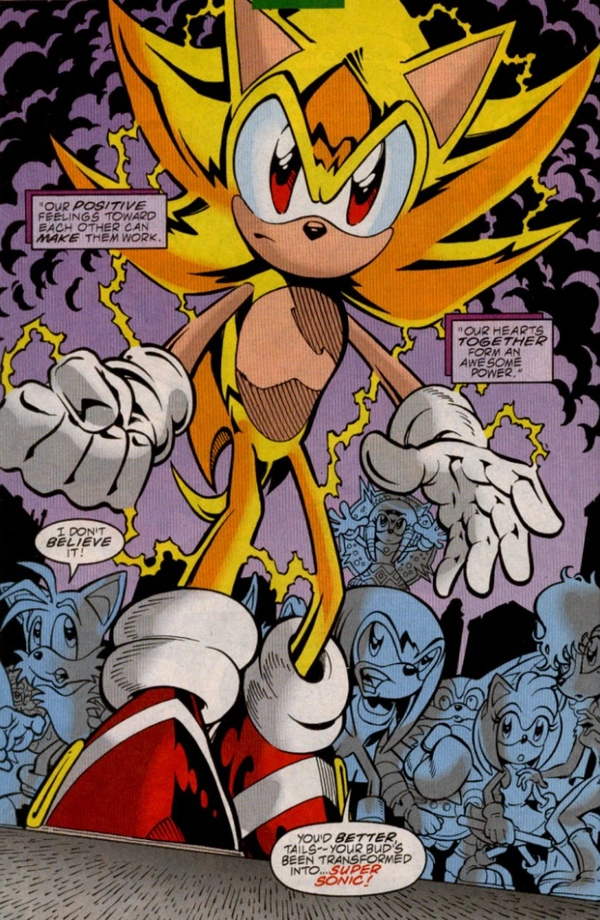 Super Sonic - Mobius Encyclopaedia - Sonic the Hedgehog Comics