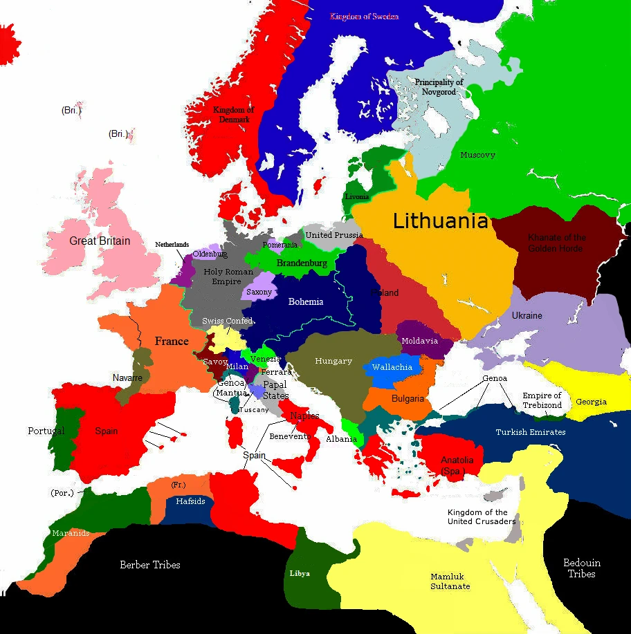 Europe 1430, 1461-1491 (Map Game) - Alternative History