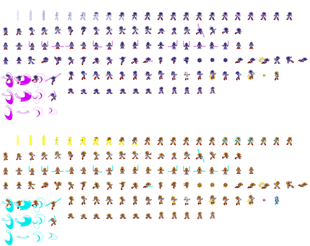 Image - Master Mecha Sonic Sprite Sheet.png - Super Mario Bros. Z Wiki