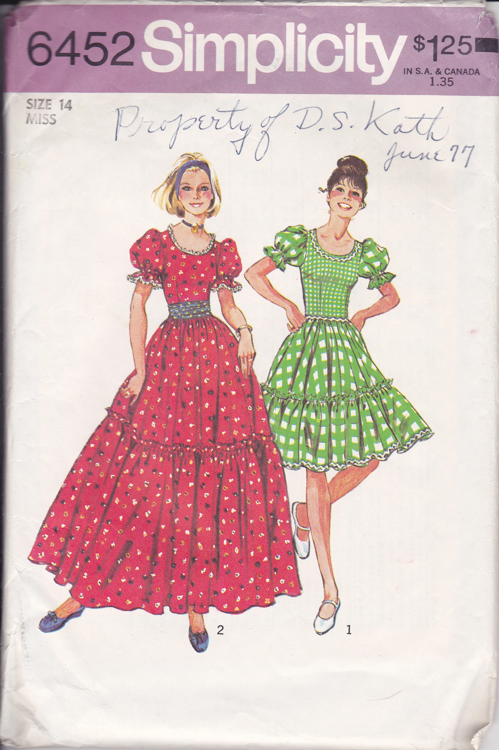 Image - Simplicity 6452.jpg - Vintage Sewing Patterns
