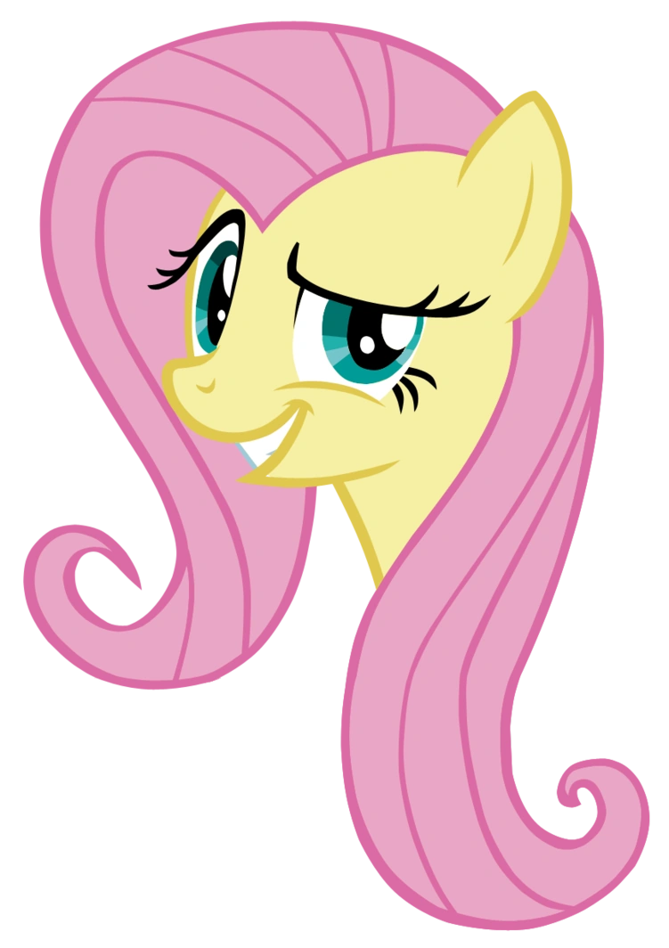 Fluttershy Head Vector
