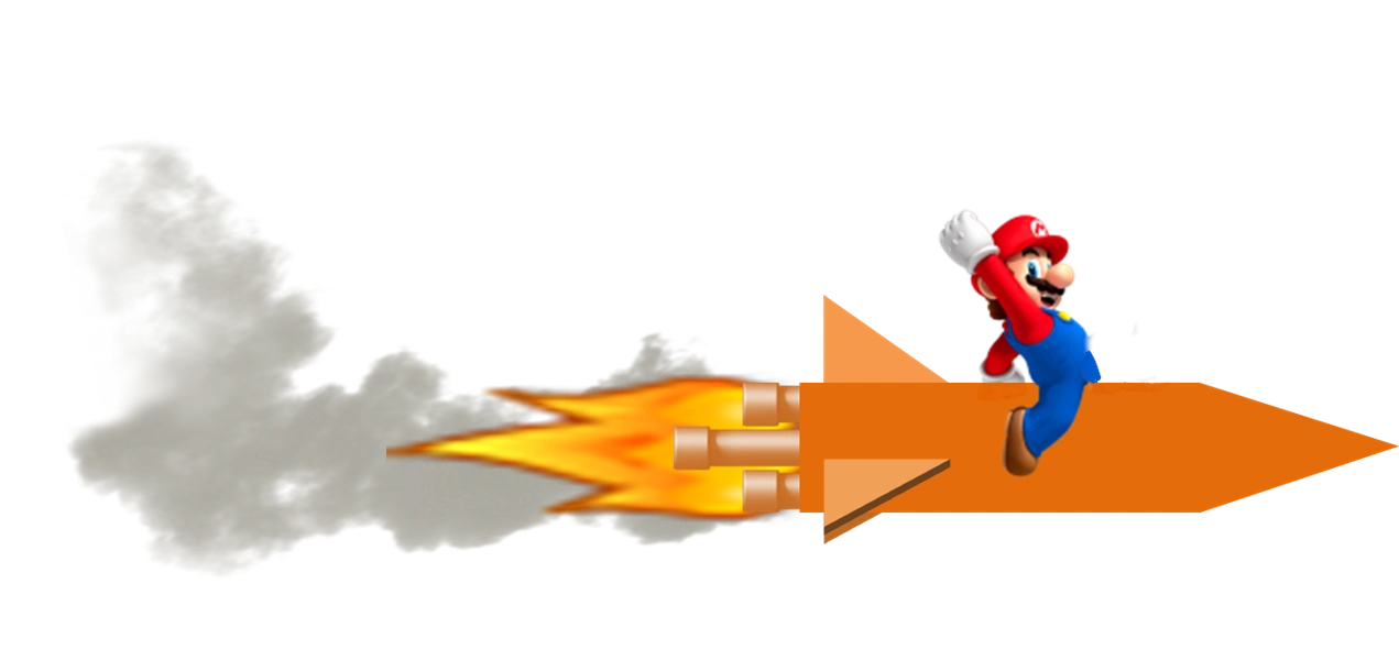 Image - Mario on a Rocket.png - Fantendo, the Video Game Fanon Wiki