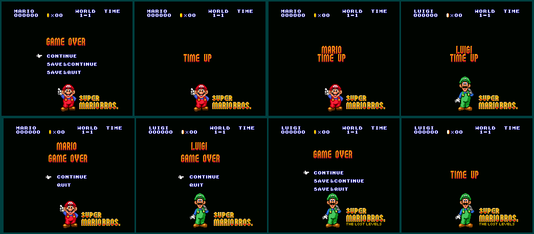 Super Mario Bros - Game Over Dex Wiki