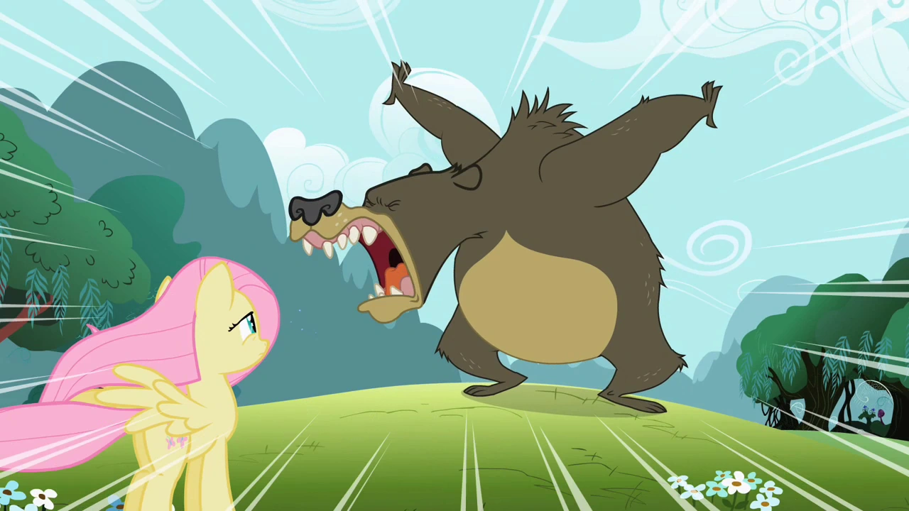 Image - Fluttershy Bear Growl S2E3.png - My Little Pony Friendship is ...