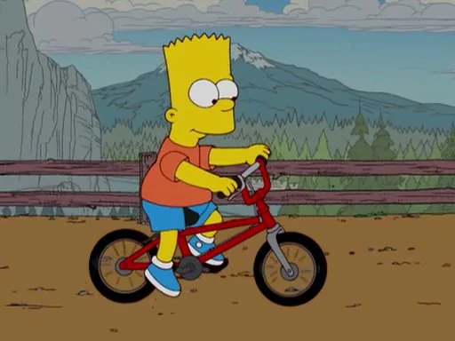 Bart on bike | Dibujo bici, Bart simpson, Lisa y bart