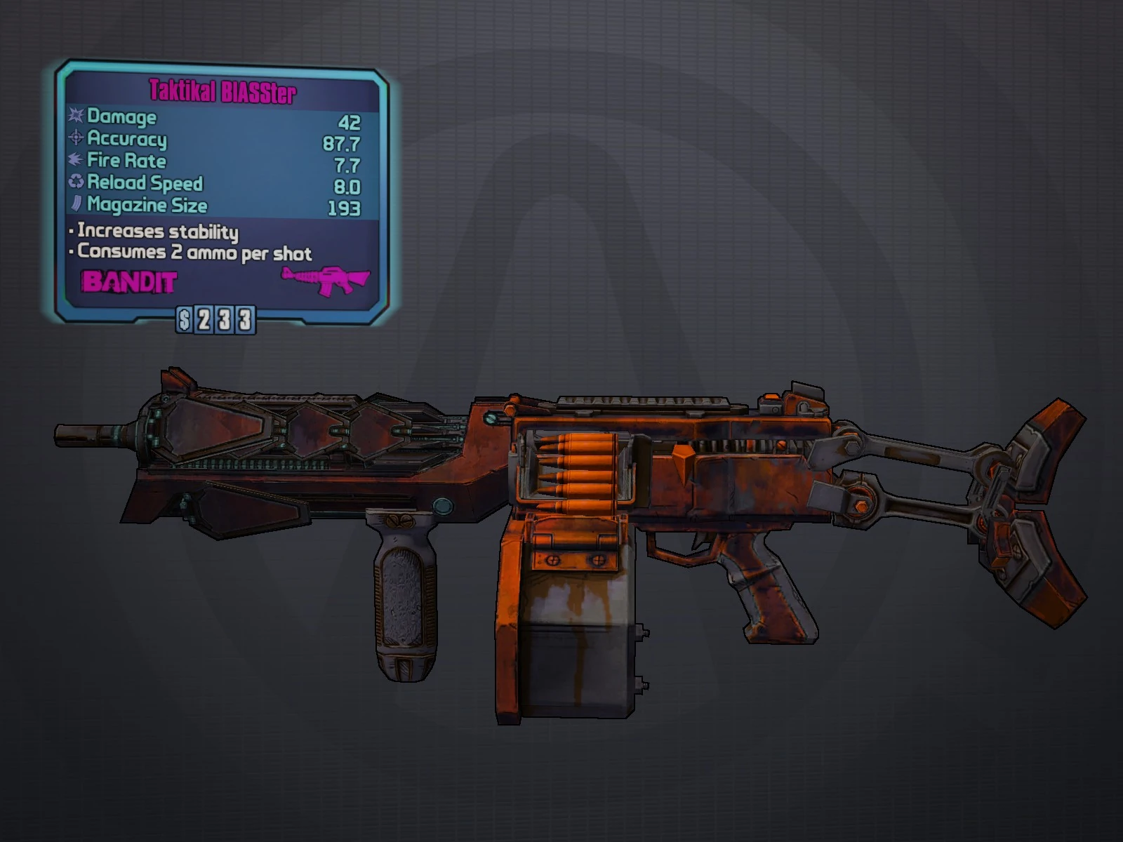 Did the devs somehow mistook the Bandit and Torgue stock for AR ...