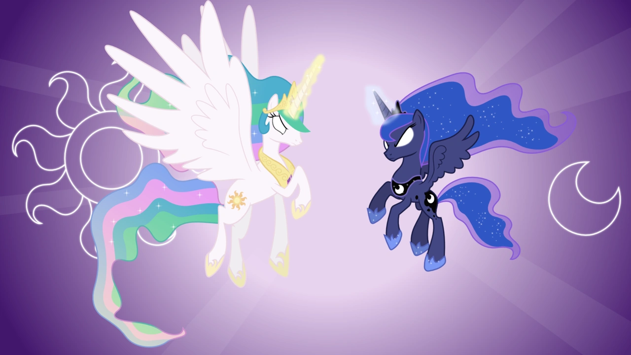 Image - FANMADE Celestia and Luna with glowing eyes.png - My Little ...