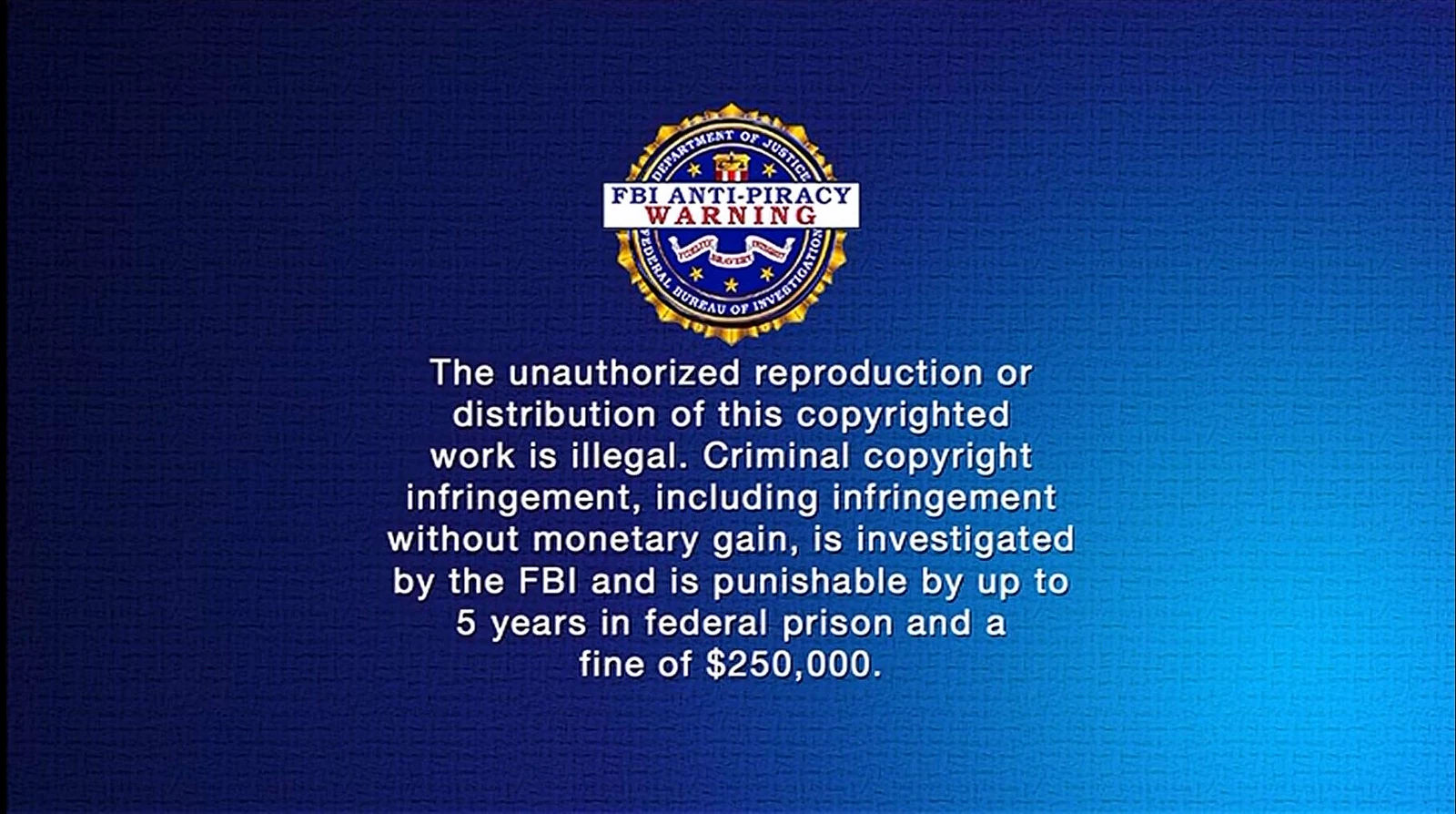 Image - FBI Anti-Piracy Warning screen (with White Helvetica Text).jpg ...