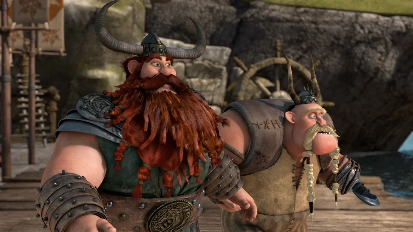 Image - Stoick and Gobber having seen Hiccup land in the forest.jpg ...