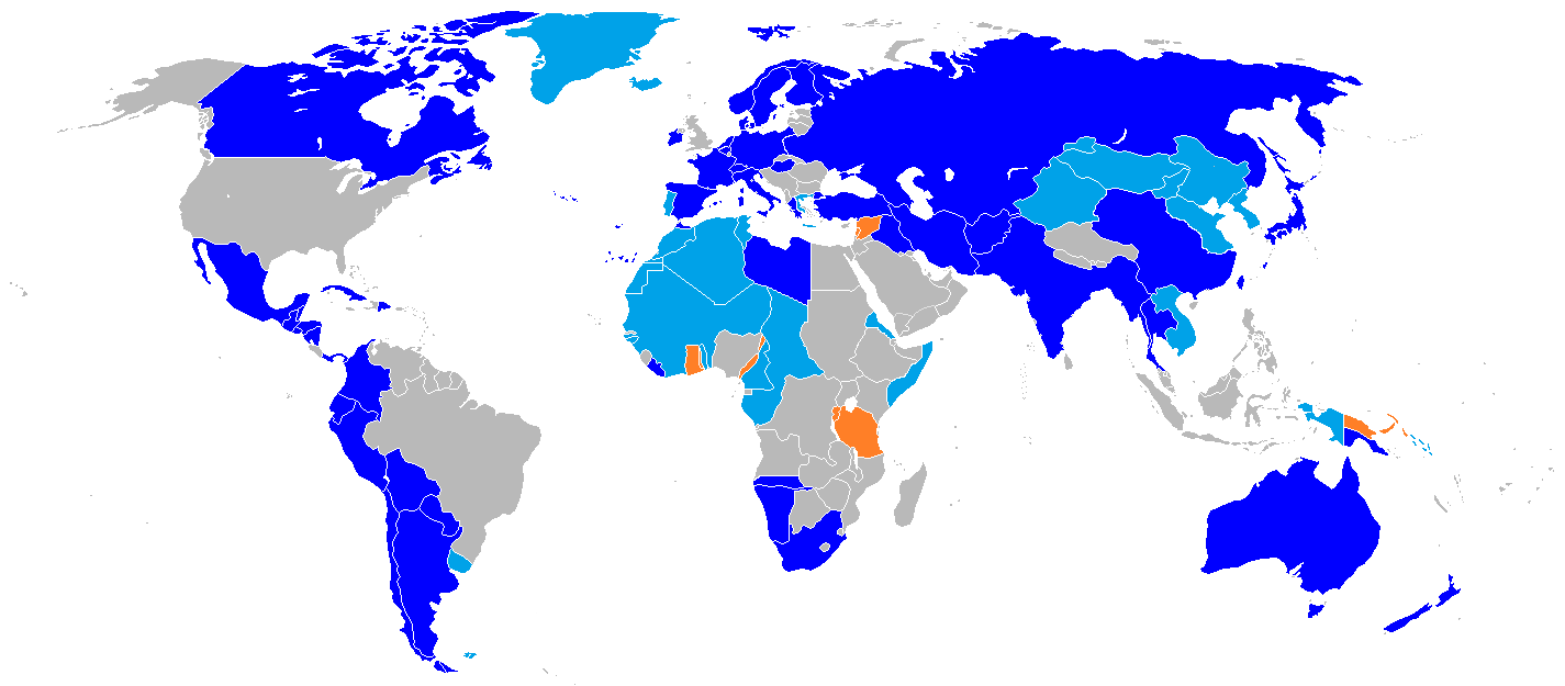 1945 Blank World Political Map - Map